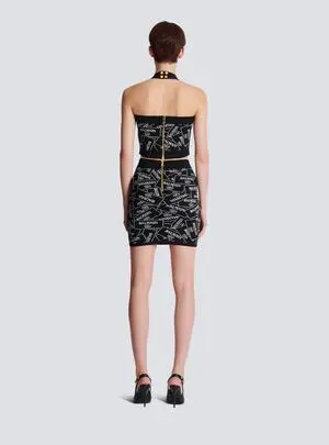 Balmain Logo Detailed Mini Skirt