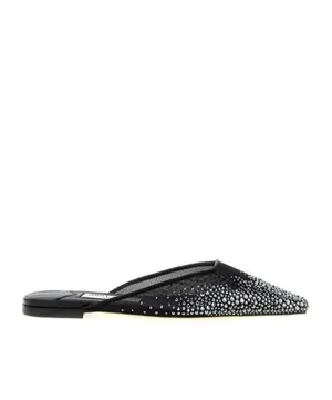 JIMMY CHOO Vivi Embellished Square Toe Mules