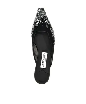JIMMY CHOO Vivi Embellished Square Toe Mules