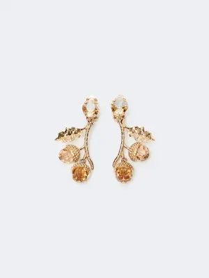 Max Mara Acorn Motif Drop Earrings And Charm Necklace Set