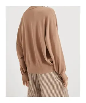 Brunello Cucinelli V-neck Buttoned Jumper