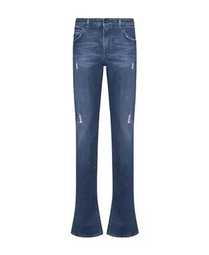 Dolce & Gabbana Mid-rise Distressed Jeans
