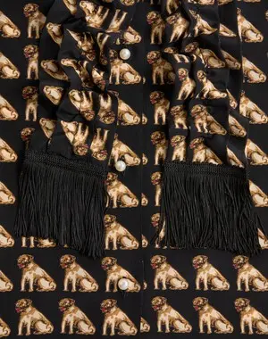 Valentino Garavani Relaxed Fit Printed Blouse With Bow Detail