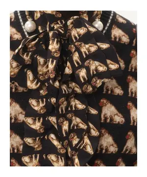 Valentino Garavani Relaxed Fit Printed Blouse With Bow Detail