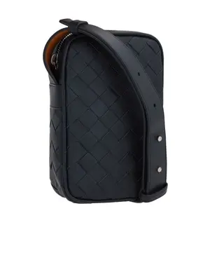 Bottega Veneta Intrecciato Zipped Phone Pouch - Black