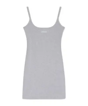Versace Versace Logo Embroidered Ribbed Mini Dress Grey