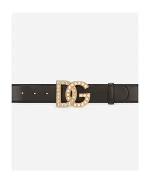 Dolce & Gabbana Dg Logo Embellished Buckle Belt