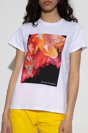 Alexander McQueen Graphic Printed Crewneck T-shirt