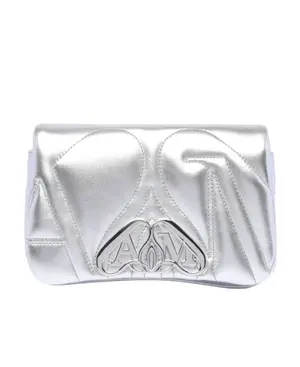 Alexander McQueen Mini Seal Logo Plaque Shoulder Bag - White