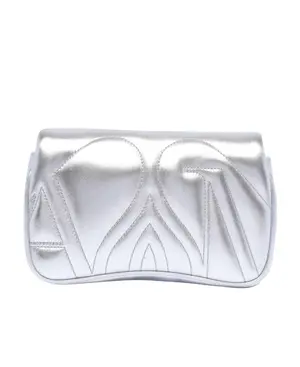 Alexander McQueen Mini Seal Logo Plaque Shoulder Bag - White