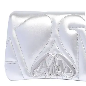 Alexander McQueen Mini Seal Logo Plaque Shoulder Bag - White