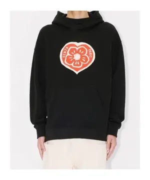 Kenzo Boke Heart Oversized Hoodie In Cotton