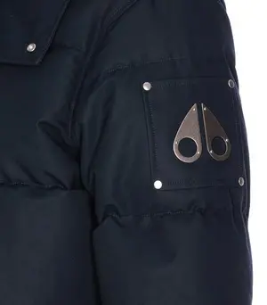 Moose Knuckles Zip Detailed Hooded Coat - Black