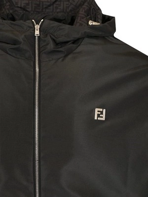 Fendi Ff Hooded Drawstring Jacket