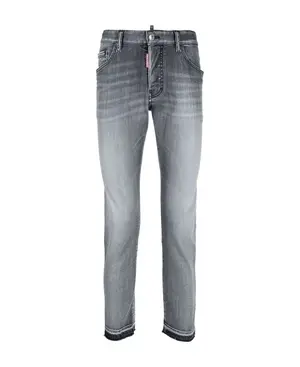 Dsquared2 Logo Patch Cropped Jeans