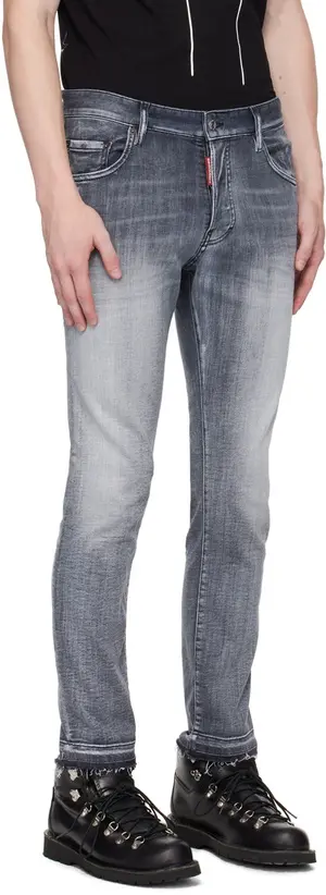 Dsquared2 Logo Patch Cropped Jeans