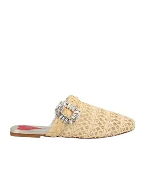 ROGER VIVIER Embellished Woven Mules