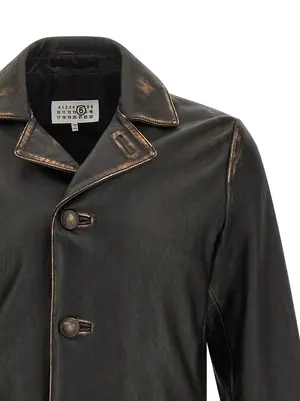 MAISON MARGIELA Antiqued Leather Jacket