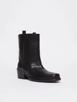 Max Mara Square Toe Ankle Boots
