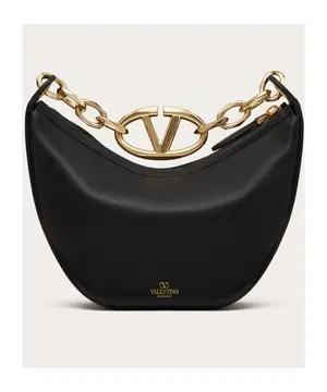 Valentino Garavani Vlogo Moon Shoulder Bag - Black