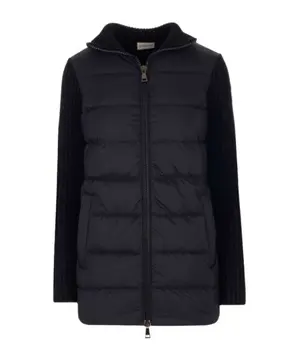 Moncler Logo Patch High-neck Down Coat