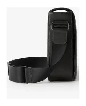 Burberry Alfred Checked Messenger Bag - Black