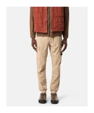 Stone Island Logo Patch Tapered Leg Trousers - Desert