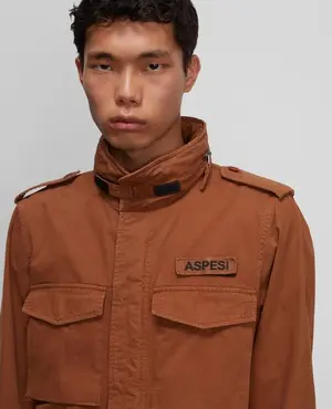 Aspesi Multi-pocket Cotton Jacket - Brown