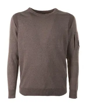 C.P. COMPANY Round Neck Sweater - Black