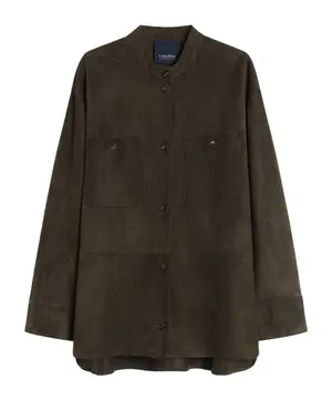 Max Mara Elodia Suede Jacket - Green