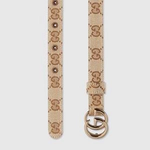 Gucci Gg Marmont Thin Belt - Nude