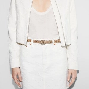 Gucci Gg Marmont Thin Belt - Nude