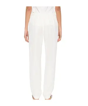 Fabiana Filippi Straight Leg Drawstring Pants - White