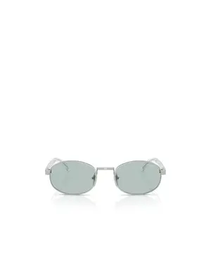 Prada Oval Frame Sunglasses - Gray