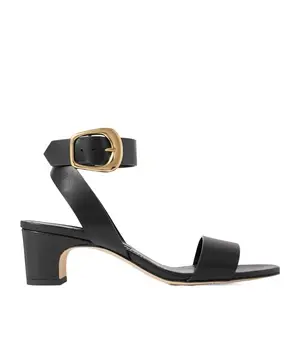 Manolo Blahnik Round-headed High-heeled Sandals With Buckle Detail
