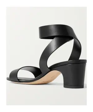 Manolo Blahnik Round-headed High-heeled Sandals With Buckle Detail