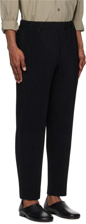 Issey Miyake Homme Plissé Pleated Straight Leg Trousers