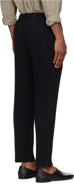 Issey Miyake Homme Plissé Pleated Straight Leg Trousers