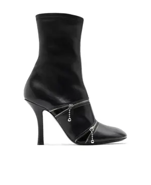 Burberry Zip-detailed Ankle Boots - Black