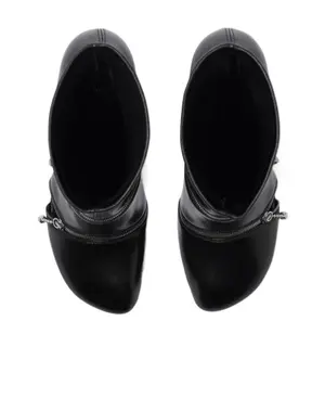Burberry Zip-detailed Ankle Boots - Black