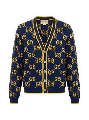 Gucci Gg Piqué-weave Cotton Cardigan