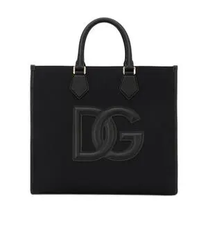 Dolce & Gabbana Logo Patch Tote Bag - Black
