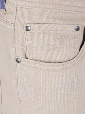 Jacob Cohen Embroidered Pocket Trousers - Nude