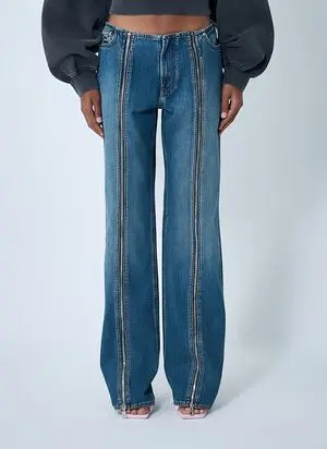 JEAN PAUL GAULTIER Straight-leg Zip Jeans