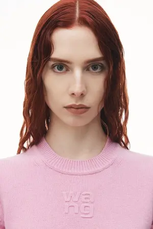Alexander Wang Cropped Knitted Sweater - Pink