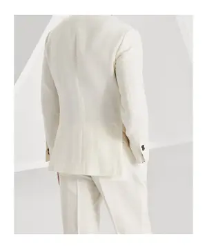 Brunello Cucinelli Textured Striped Diagonal Deconstructed Blazer - White
