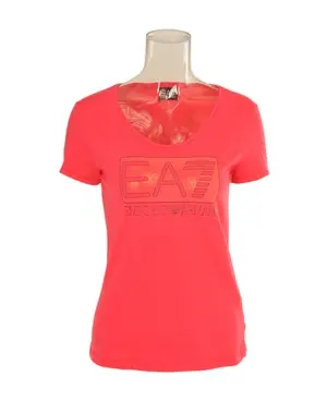 EA7 Round Neck Short Sleeve T-shirt - Orange