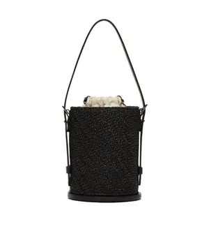 Max Mara Logo Plaque Drawstring Shoulder Bag