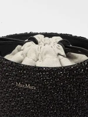 Max Mara Logo Plaque Drawstring Shoulder Bag