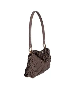 Rabanne Disc Leather Shoulder Bag - Grey